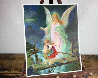 Guardian angel print | Etsy