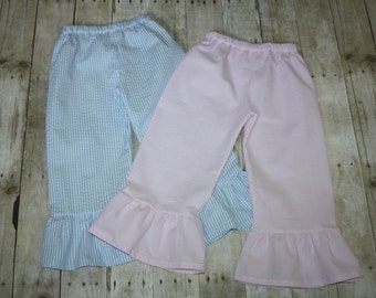 Girls ruffle pants | Etsy