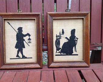 Colonial silhouettes | Etsy