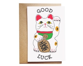 Good luck cat | Etsy