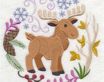 Moose embroidery | Etsy