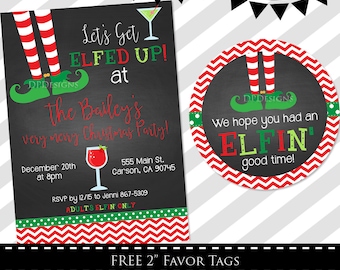 Elf invitation | Etsy