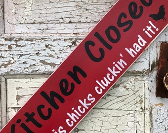 Kitchen closed sign | Etsy