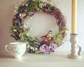 Items similar to Spring wreath 13inch - Easter wreath - Country wreath ...