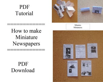 Miniature newspaper | Etsy