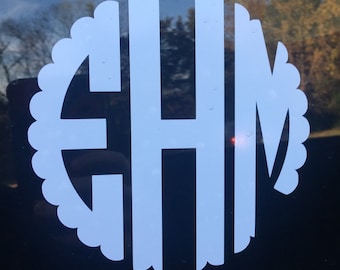 Monogram car decal | Etsy