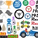 50s Race Car Props V1 ClipArt PDF JPG Digital by HaHaHaArt