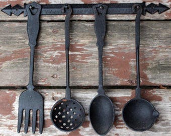 Cast iron utensils | Etsy