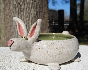 Ceramic rabbit bowl | Etsy
