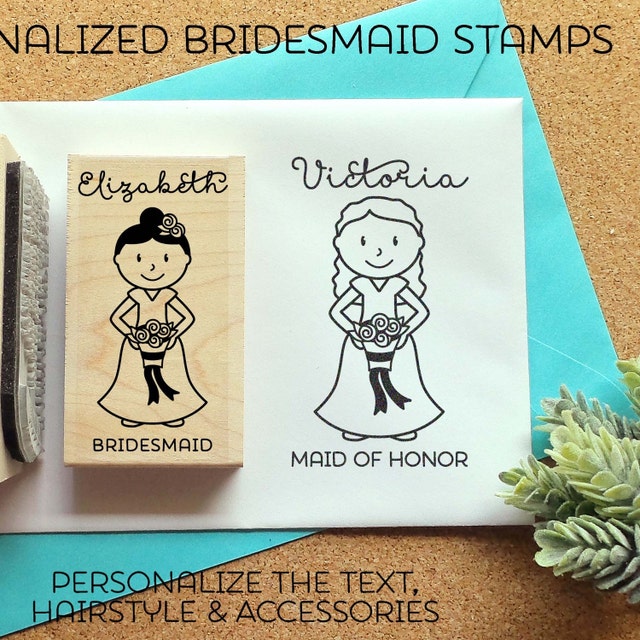Handmade Personalized Stamps with Original Art by PinkPueblo2