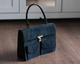 Navy blue clutch | Etsy