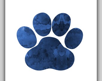 Watercolor pawprint | Etsy