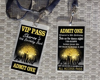 Spa Party VIP Pass Lanyard Birthday Invitations Spa Pamper