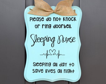 Nurse sign | Etsy