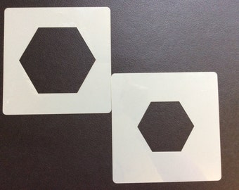 Hexagon stencils | Etsy