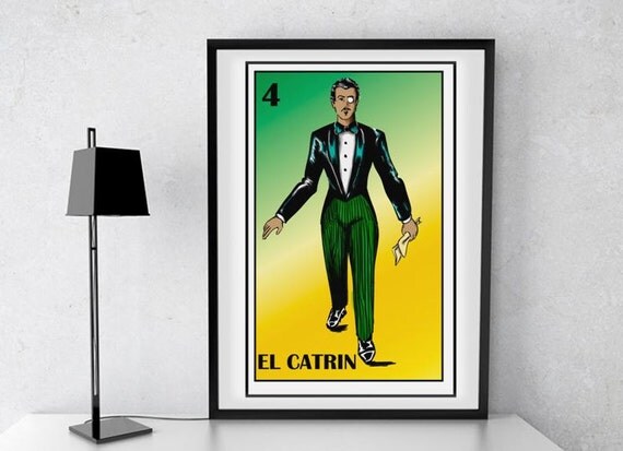 Mexican loteria El Catrin loteria Mexican The Gentleman