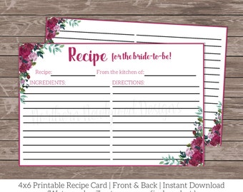 Recipe for the bride | Etsy