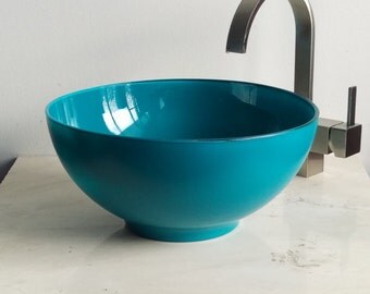 Blue vessel sink | Etsy