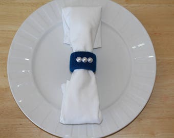 Blue napkin ring | Etsy
