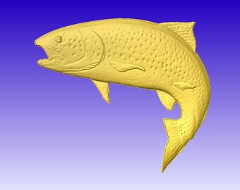 Trout wood carvings | Etsy