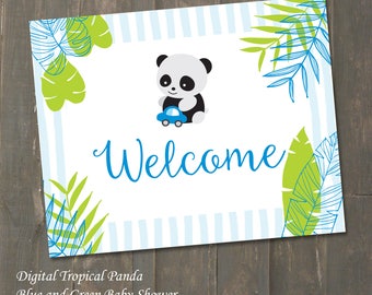 Panda welcome sign | Etsy