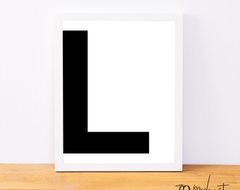 Letter l monogram | Etsy