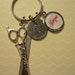 Personalized Hair Stylist key chain with charm