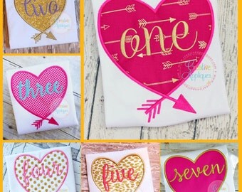 Bow Number 7 Seven Seventh Birthday Applique by Creativeapplique