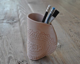 Ceramic pen holder | Etsy