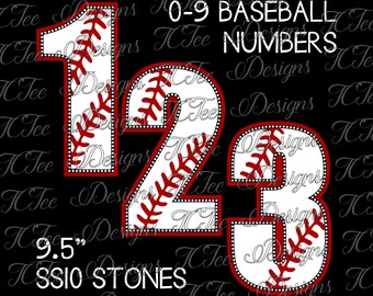 Baseball numbers svg | Etsy