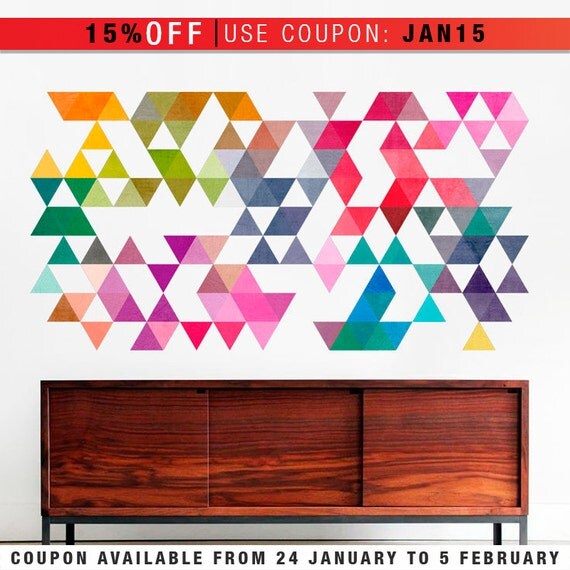 Mid Century Modern Art Mid Century Geometric by HomeArtStickers