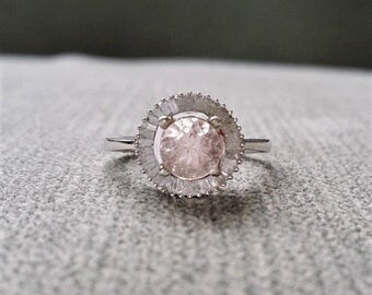 White gold morganite | Etsy