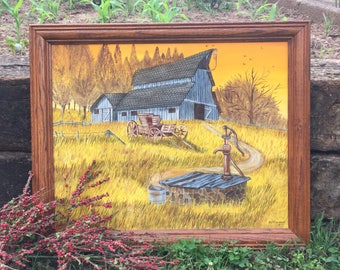 Rustic painting | Etsy