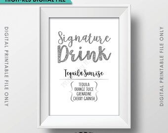 Signature drink sign | Etsy