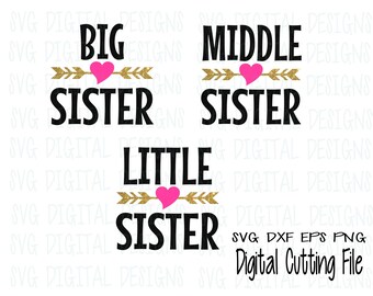 Middle sister svg | Etsy