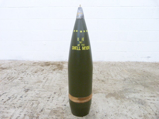 inert US WWII 203mm 8 M106 High-Explosive shell M1 M115
