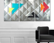 Unique multi panel wall art related items | Etsy