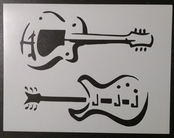 Guitar stencil | Etsy