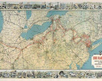 Erie railroad | Etsy