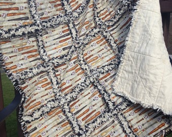 Baseball rag quilt | Etsy