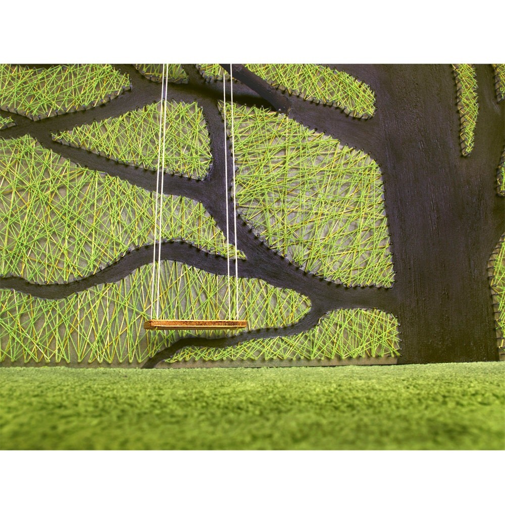 String art tree wall hanging strings and nails art tree