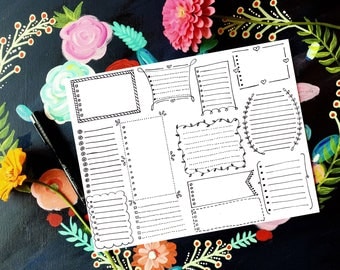 Bullet journal pages | Etsy