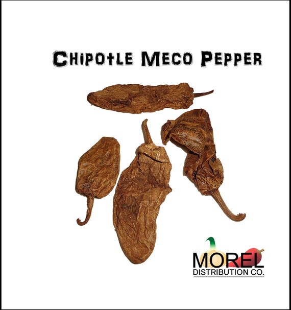 Dried Chipotle Meco Chili Peppers // Weights: 4 Oz 8 Oz 12