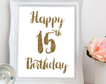 15th birthday | Etsy