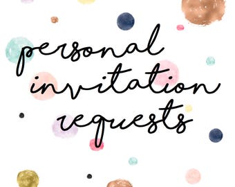 Personal invitation | Etsy