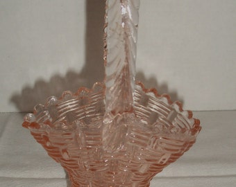 Vintage pink glass | Etsy