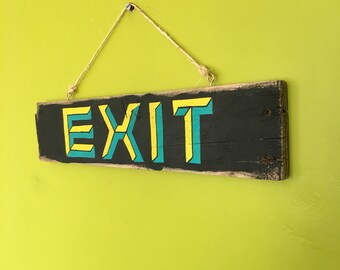 Exit sign | Etsy