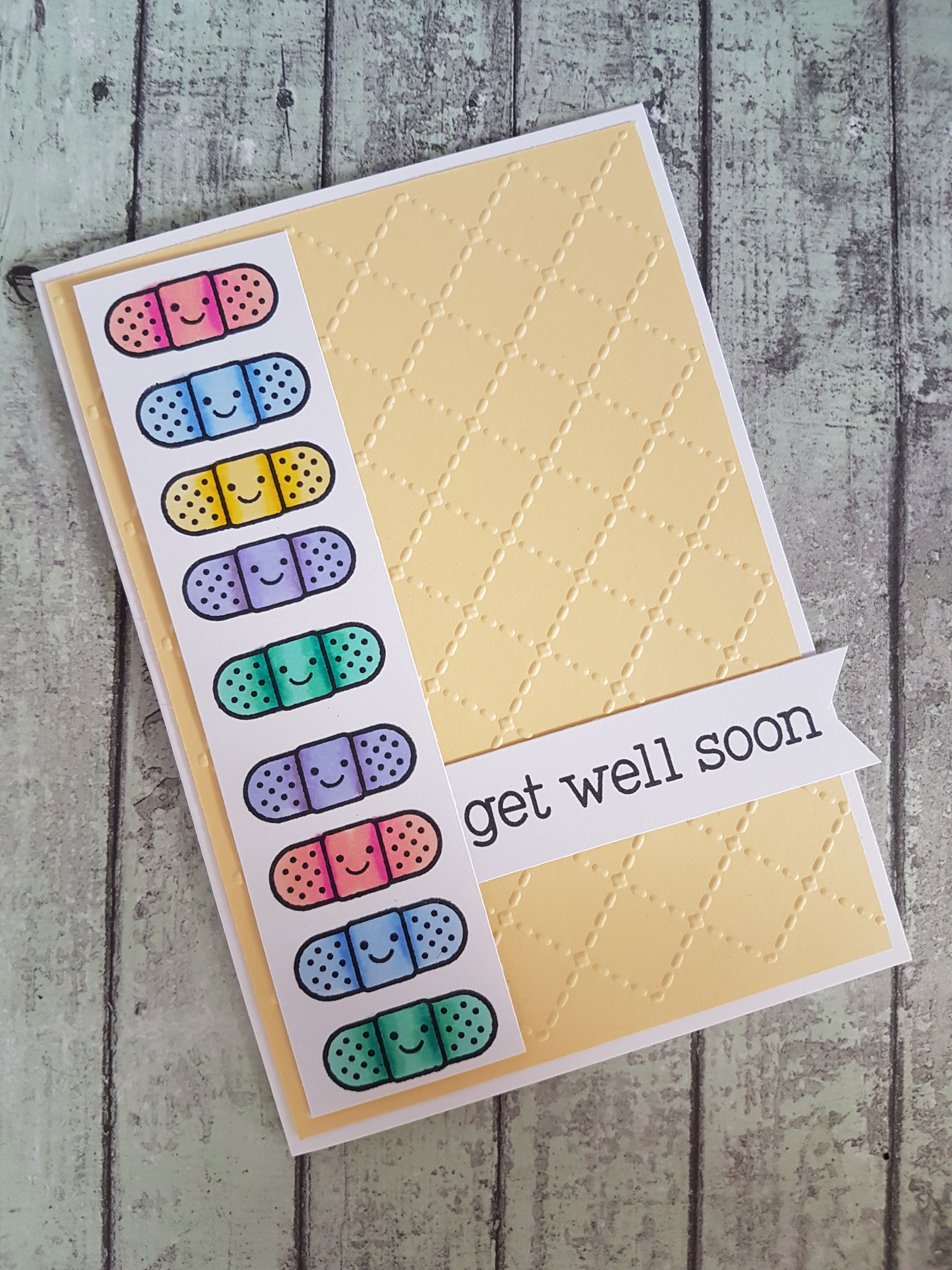 Sticking plasters Get well soon card /sticking plasters / cute