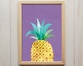 Pineapple poster | Etsy
