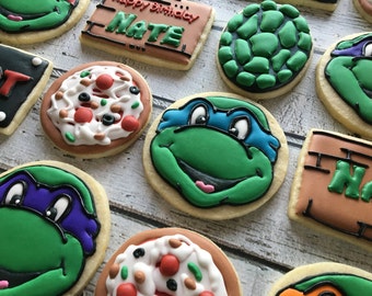 Ninja turtle cookies | Etsy